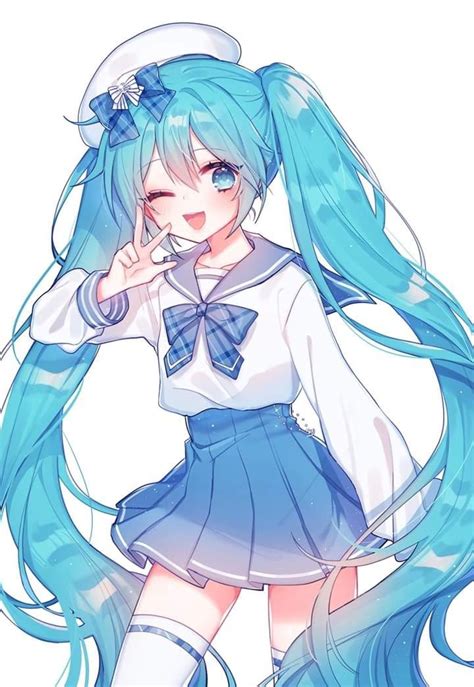 Hatsune Miku Sailor Girl Anime Chibi Chica Anime Manga Manga Girl