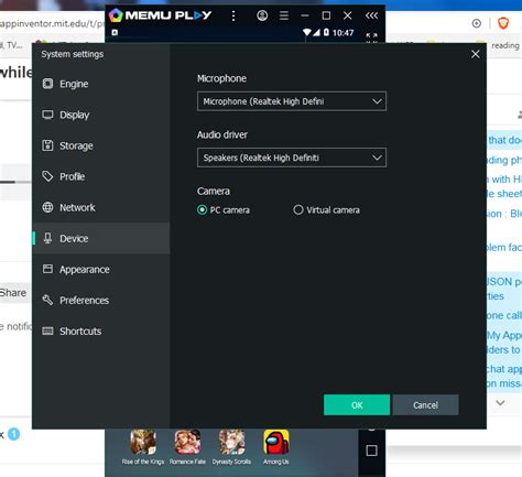 problem facing while using emulator mit app inventor help mit app