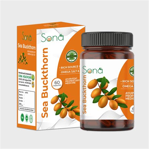 Sona Sea Buckthorn Capsules Rich Source Of 3 6 7 And9 60 Capsule Pac