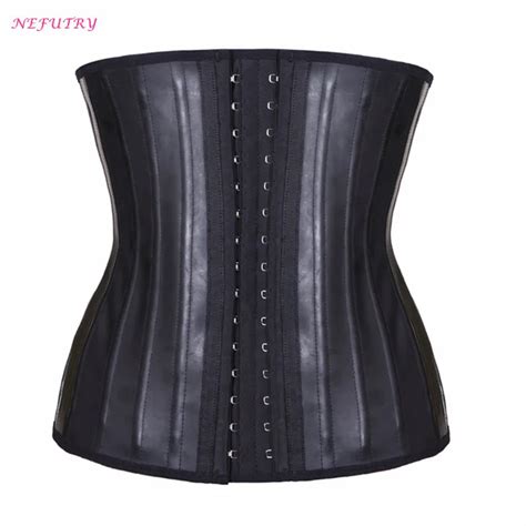 25 Steel Boned Waist Cincher Smooth Latex Waist Trainer Sexy Corsets