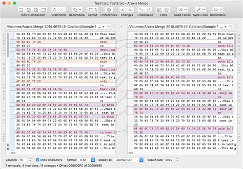 comparing binary files