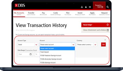 check account transaction posb singapore