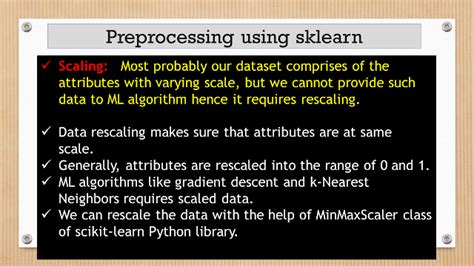 data preprocessing using sklearn