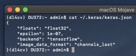 macos mojave install tensorflow and keras for deep learning
