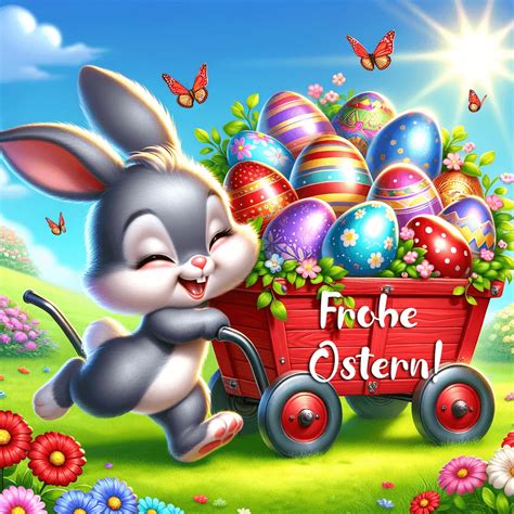 Frohe Ostern Hasens Launische Wagenfahrt Wunderbare Bilder