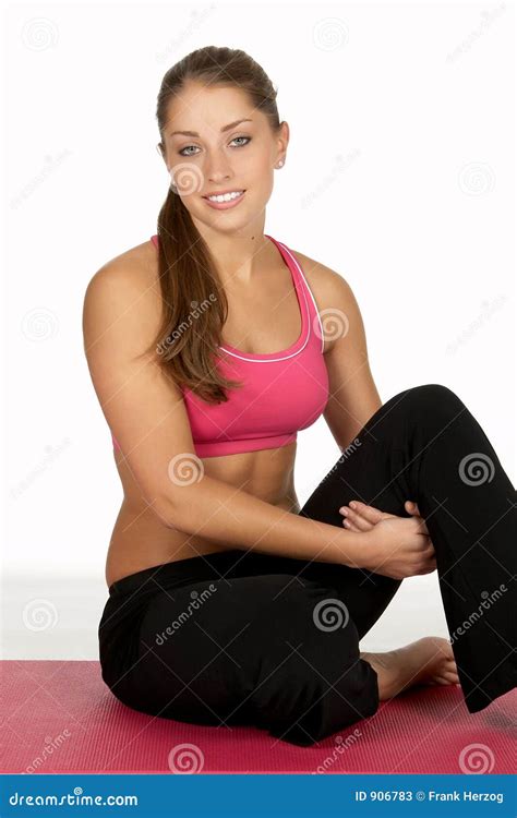 Woman Hugging Man`s Shirtless Torso Isolated On Black Royalty Free