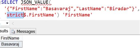 lax and strict json path modes in sql server 2016