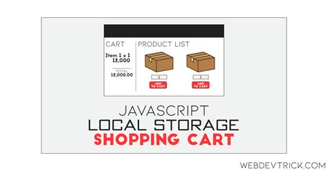 javascript shopping cart with localstorage function local storage app
