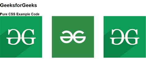 pure css installation and uses geeksforgeeks