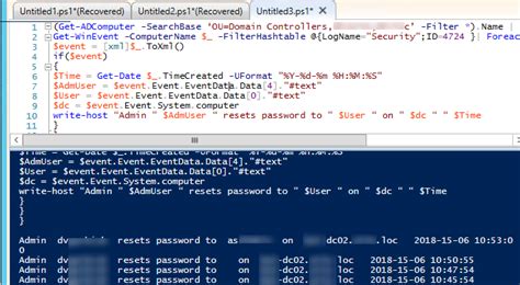 how to check who reset the password of a user in active directory
