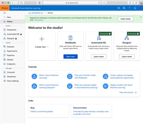 tutorial create an azure ml workspace resource manager template