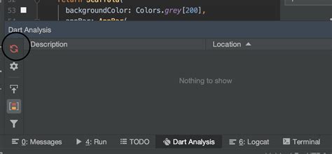 intellij idea flutter outline view nothing to show stack overflow