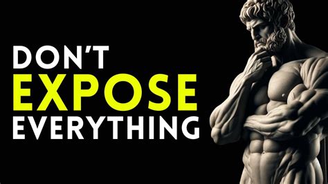 7 Things You Should Always Keep Private Stoicism Philosophy Youtube