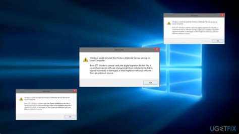 how to fix windows could not start the windows defender service
