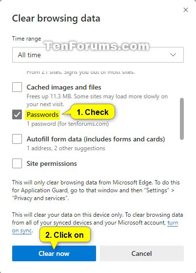 how to delete saved passwords for sites in microsoft edge chromium