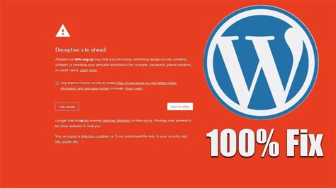 deceptive site ahead fix wordpress website youtube