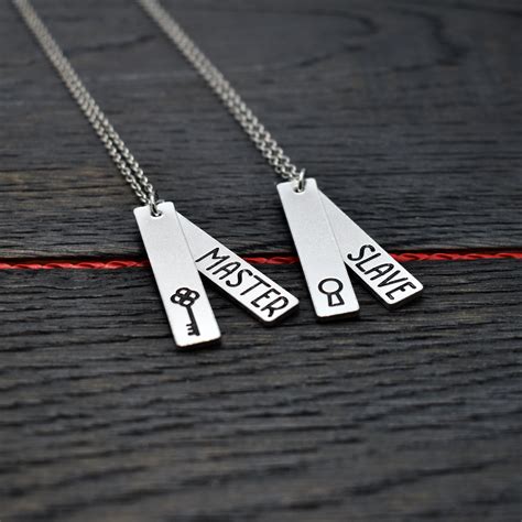Master And Slave Couples Necklace Set Bdsm Necklace Ddgl Etsy