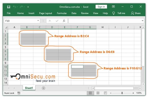 how to select multiple range in excel worksheet