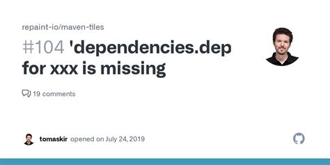 dependencies dependency version for xxx is missing · issue 104