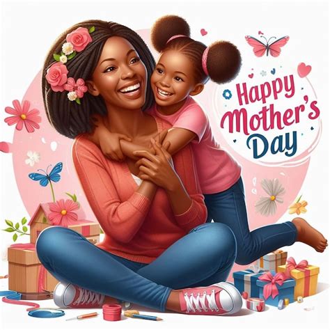 Premium Photo Happy Mothers Day Post Design Mother And Daughter