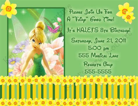 Tinkerbell Invitation Template Free Elegant Free Tinkerbell Invitation