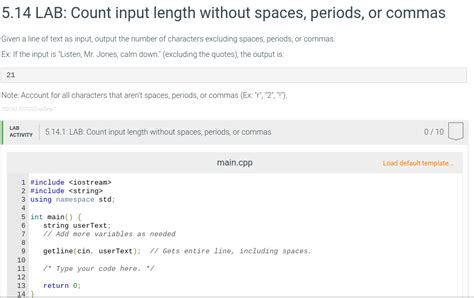 solved 5 14 lab count input length without spaces periods