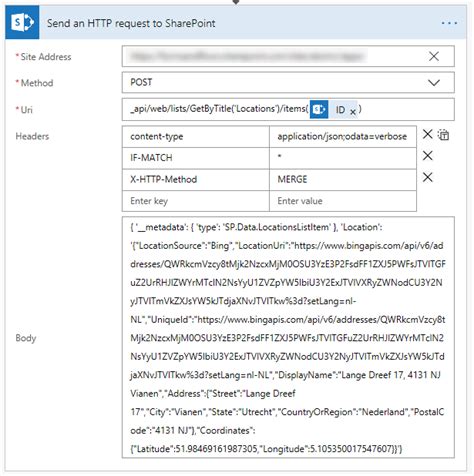 how to update a sharepoint location field from powerapps
