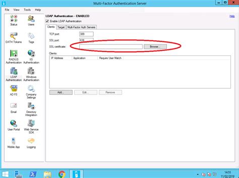 using azure mfa server as an ssl ldap proxy