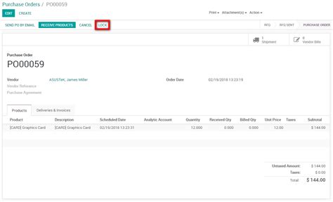 lock a purchase order — odoo 13 0 documentation