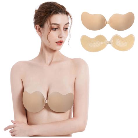 Woxinda Push Up Strapless Self Adhesive Bra Air Holes Backless Sticky