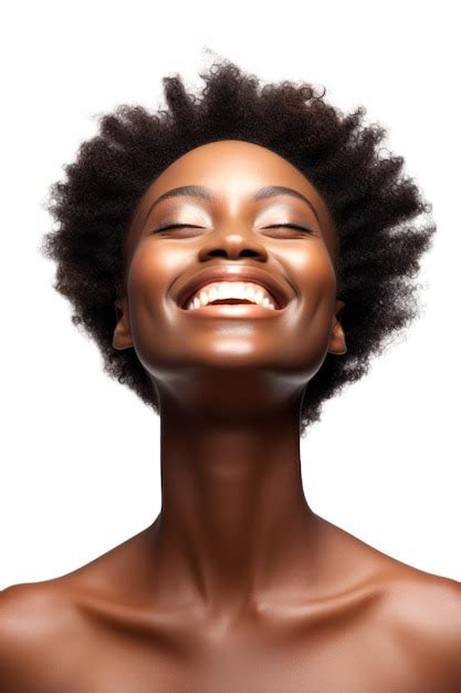 Premium Ai Image Beautiful Afro Africanamerican Young Woman Face