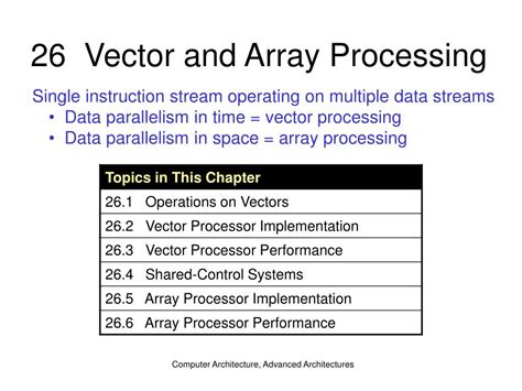 array processor vs vector processor vector