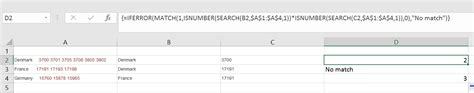 excel find value in range of strings and return row number stack