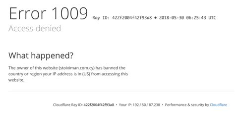 cloudflare blockpage with a 1009 error code download scientific diagram