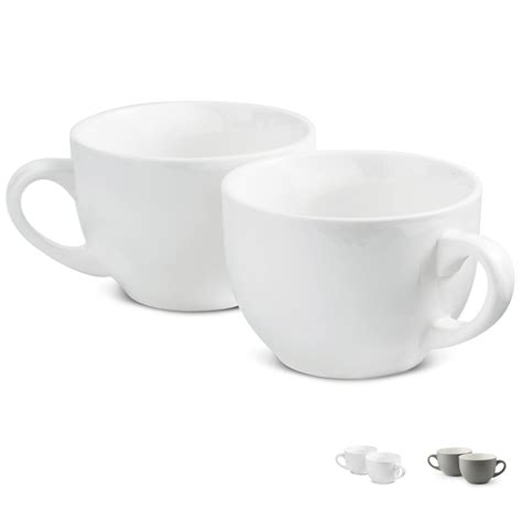 Lauchuh Coffee Mugs Set 24 Oz Soup Mugs With Handles Porcelain Jumbo