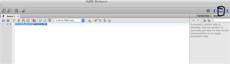 mysql workbench not displaying query results stack overflow