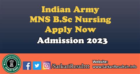 Join Indian Army Mns B Sc Nursing Admission Form 2023 Apply Now