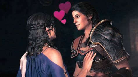 Assassins Creed Odyssey Aspasia Romance Kissing The Ghost Of Kosmos