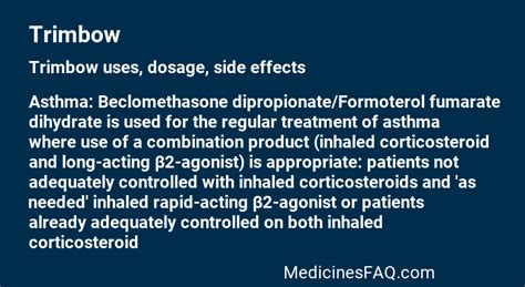 Trimbow Uses Dosage Side Effects Faq Medicinesfaq