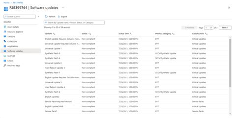 view software updates information for tenant attached devices with