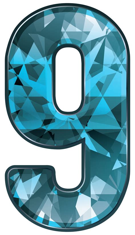 Blue Crystal Number Nine Png Clipart Image Gallery Yopriceville