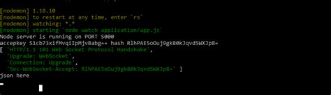 reactjs websocket handshake error between node js and react stack