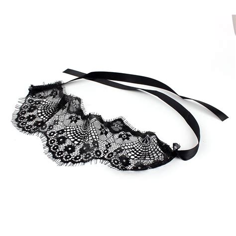 Sexy Lace Mask With Handcuffs Blindfold Sets Bondage 1 Set Black Adult
