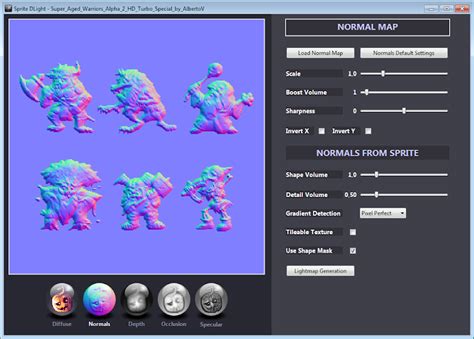 sprite dlight instant normal maps for 2d graphics