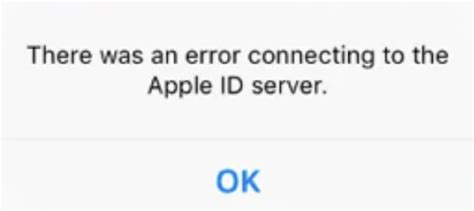 [error] there was an error connecting to the apple id server code2care