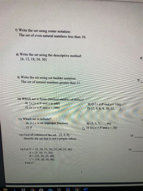 Solved 7 Write The Set Using Roster Notation The Set Of