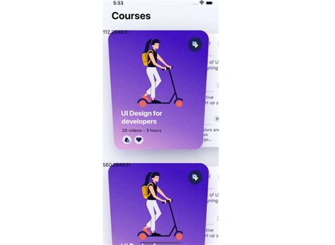 peek scrolling animation and card tapped animation using swiftui and