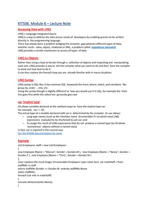 kit506 module 6 lecture note kit 506 module 6 lecture note