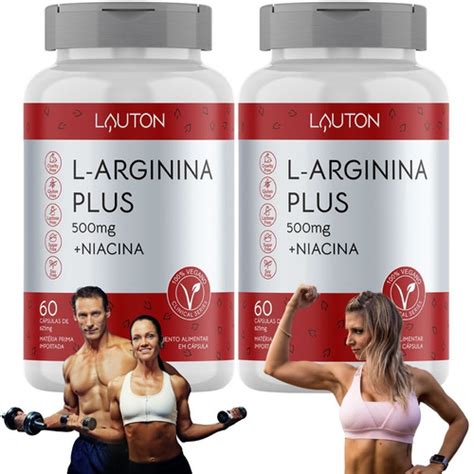 Kit 2x L Arginina 500mg Pura Energia 120 Capsulas Lauton