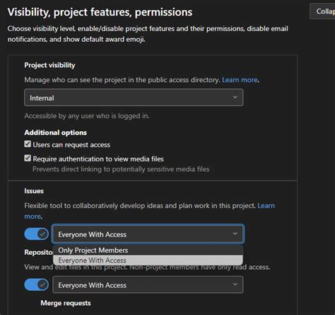 how to restrict the user to access the project in to the group self